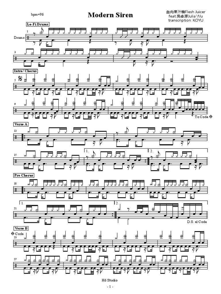 Modern Siren | PDF | Musical Forms | Rhythm And Meter