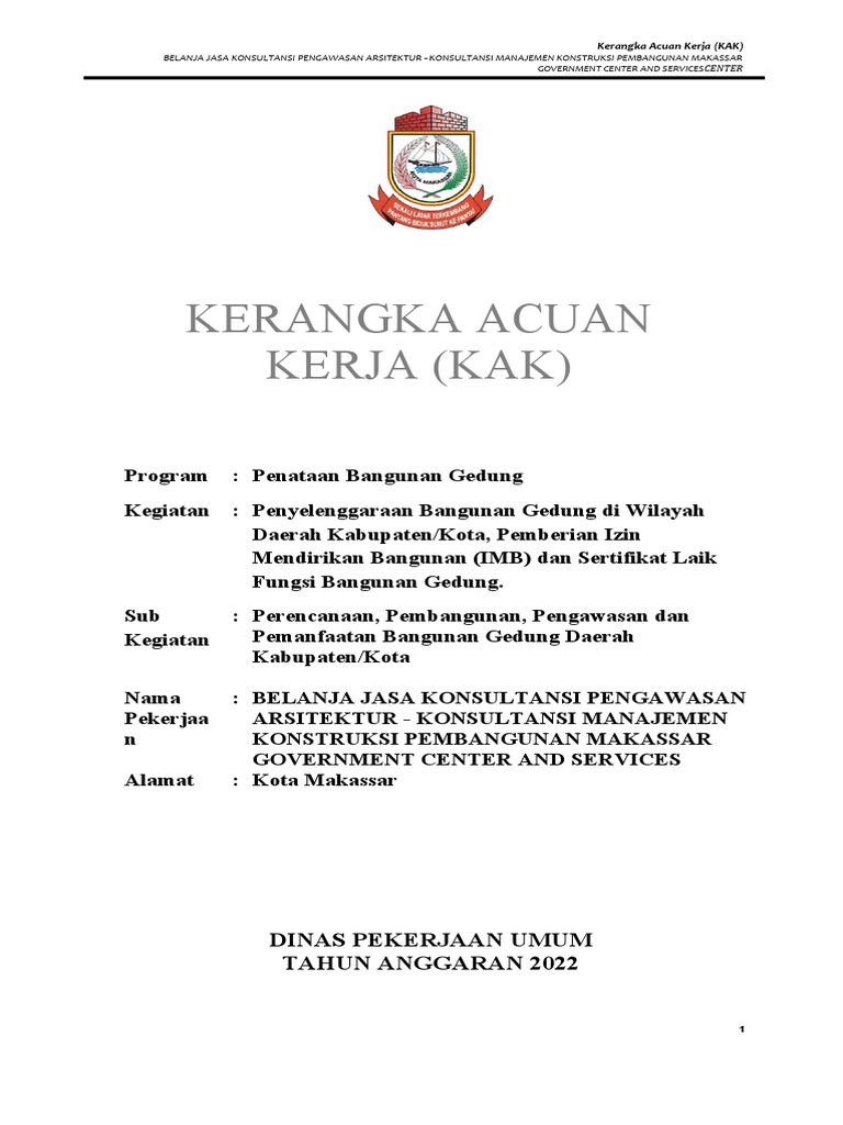 KAK Gedung MPP | PDF