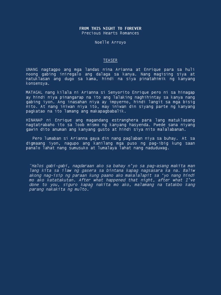 From This Night To Forever | PDF