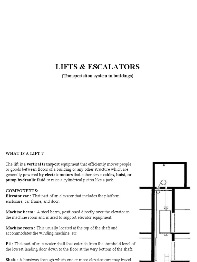 Unit 5 Lifts | PDF | Elevator | Escalator