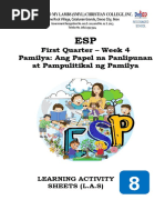 Activity For Esp 8 Modyul 1 | PDF