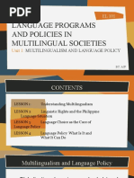 Book of Language Programs and Policies in Multilingual Societies | PDF ...