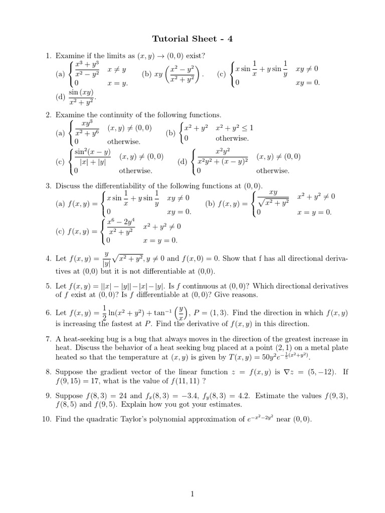 T4 Multivariable Calculus | PDF | Derivative | Differential Calculus