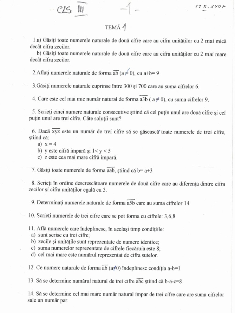 Fise de Lucru PT Cls 5 (Cls 3) | PDF