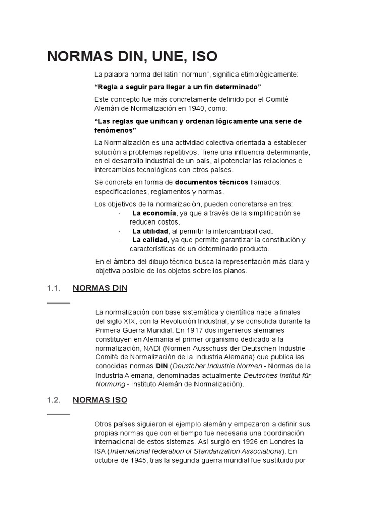 Normas Din, Une, Iso | Descargar gratis PDF | Organización internacional para la estandarización