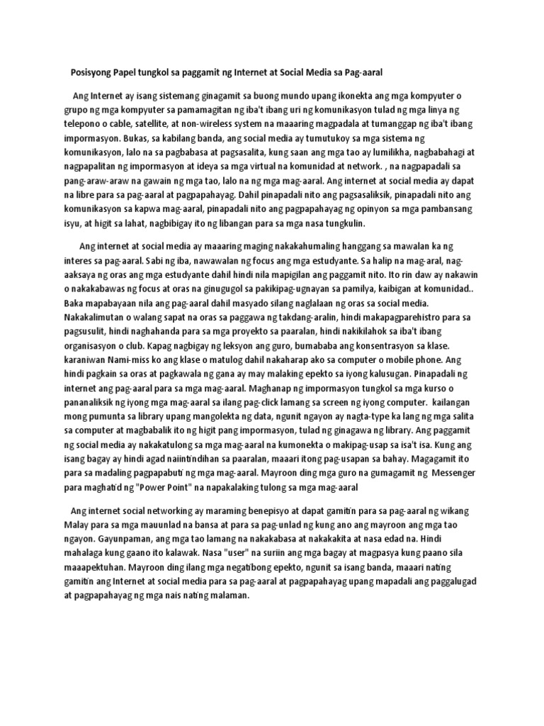 Posisyong Papel | PDF