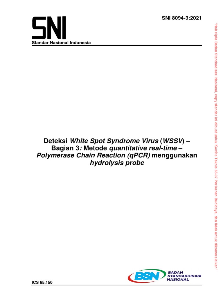 SNI 8094-3-2021 WSSV - Komtek | PDF | Teknologi & Rekayasa