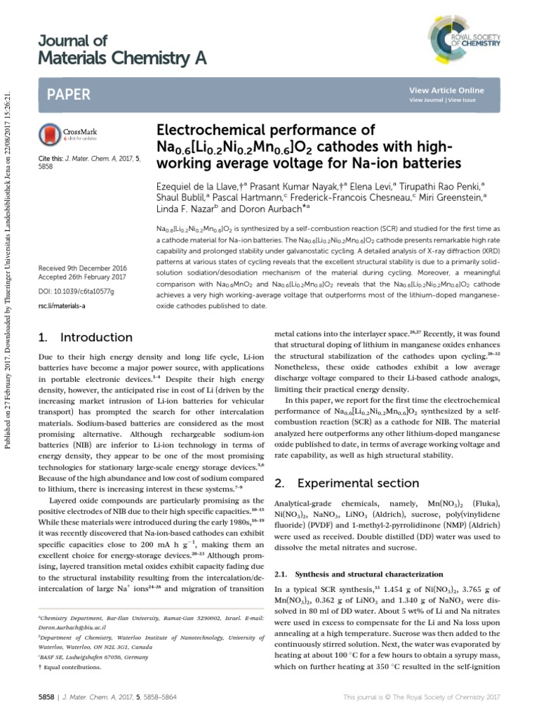 Jmca 2017 | PDF | Lithium Ion Battery | Rechargeable Battery