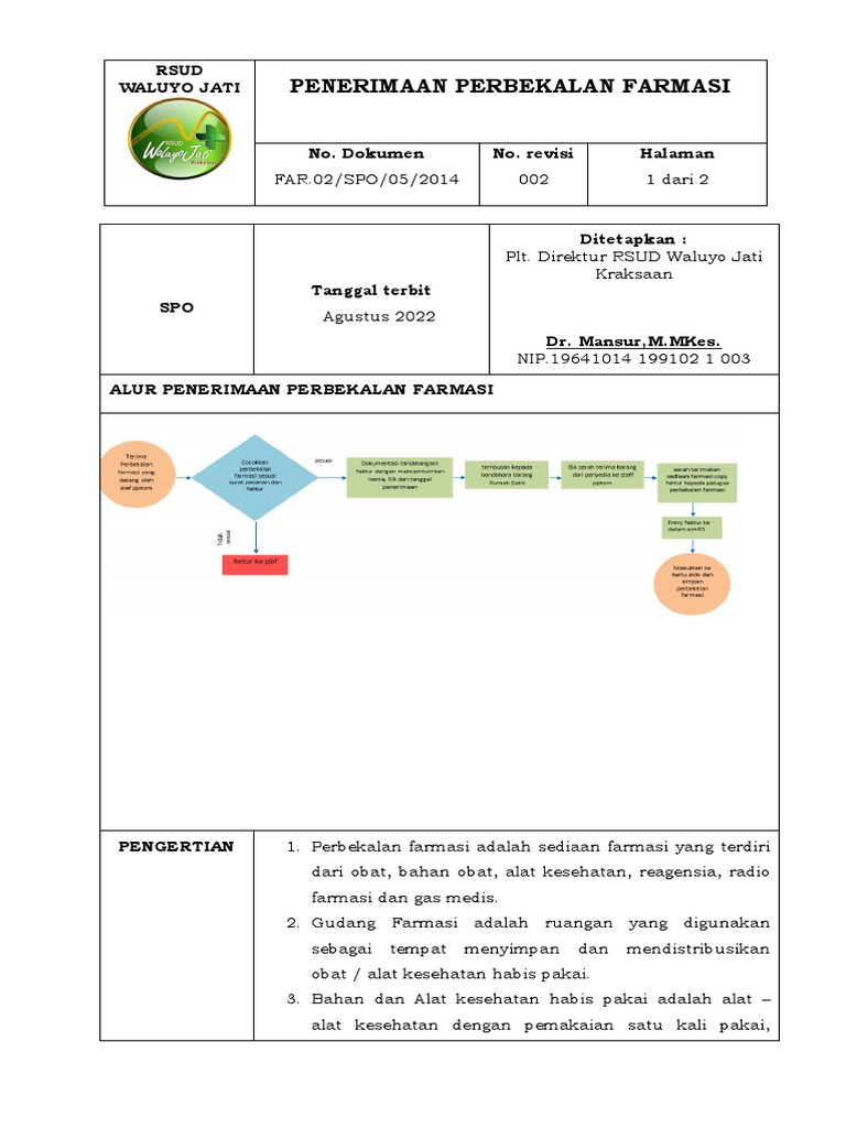 Spo Penerimaan Obat Pdf