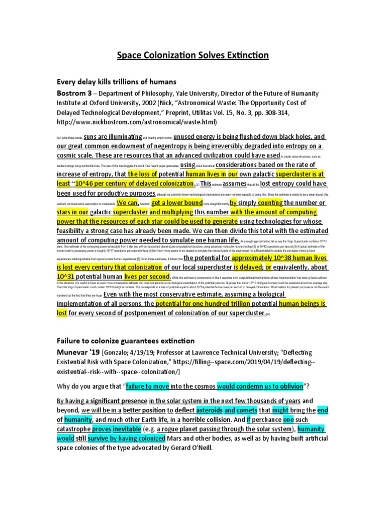 Space Colonization Impact File Update (12-27) | PDF | Solar System ...