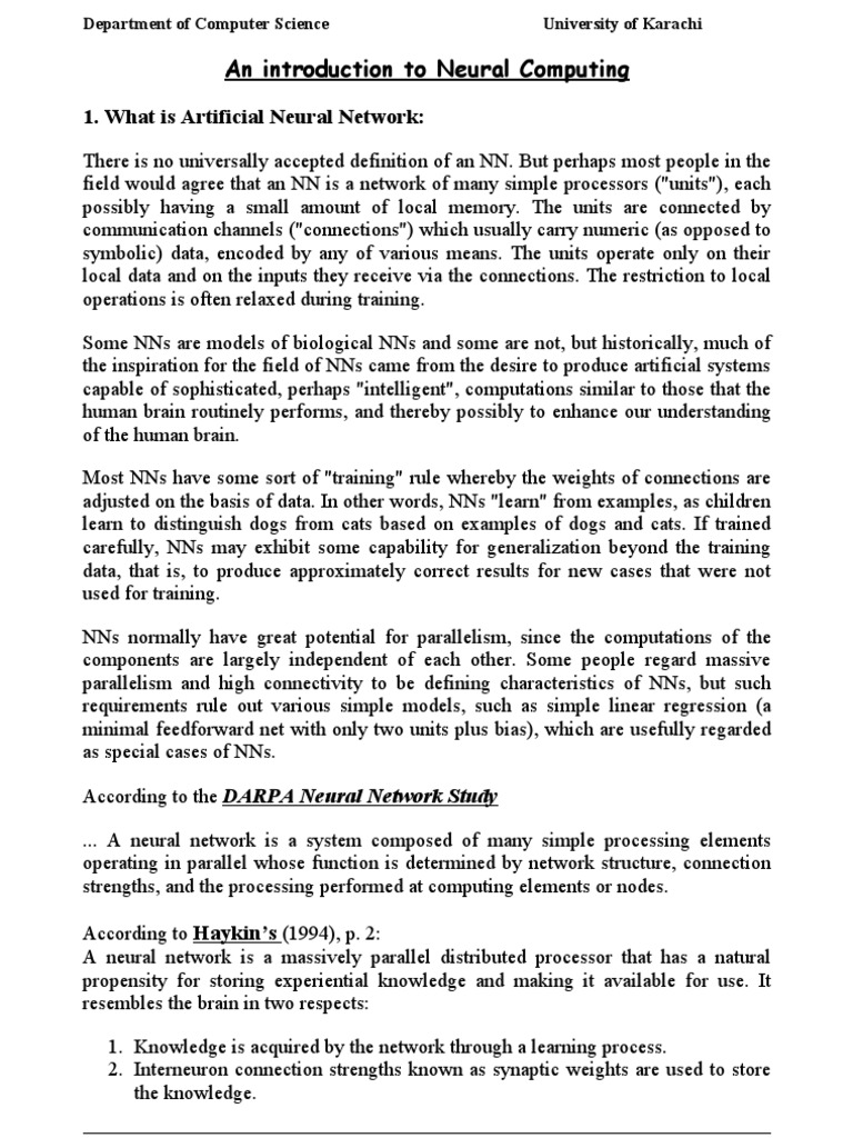 Introduction To ANN | PDF | Artificial Neural Network | Neuron