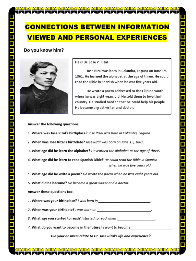 Connections Between Information Viewed and Personal Experiences | PDF