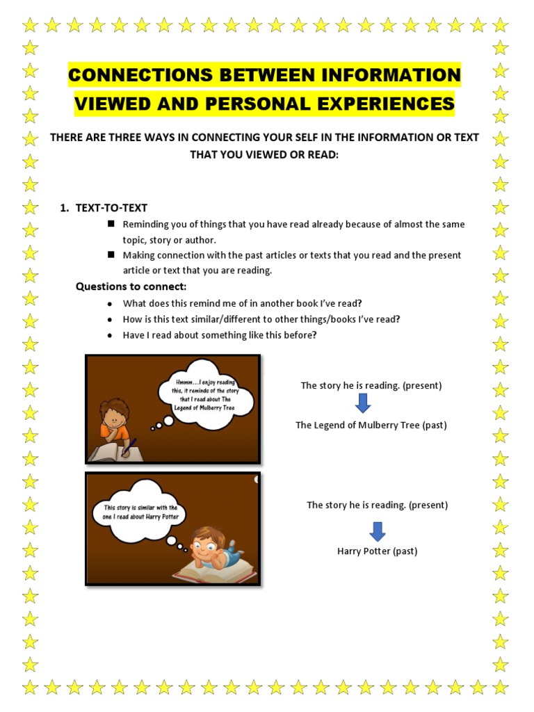 Connections Between Information Viewed and Personal Experiences 2 | PDF ...