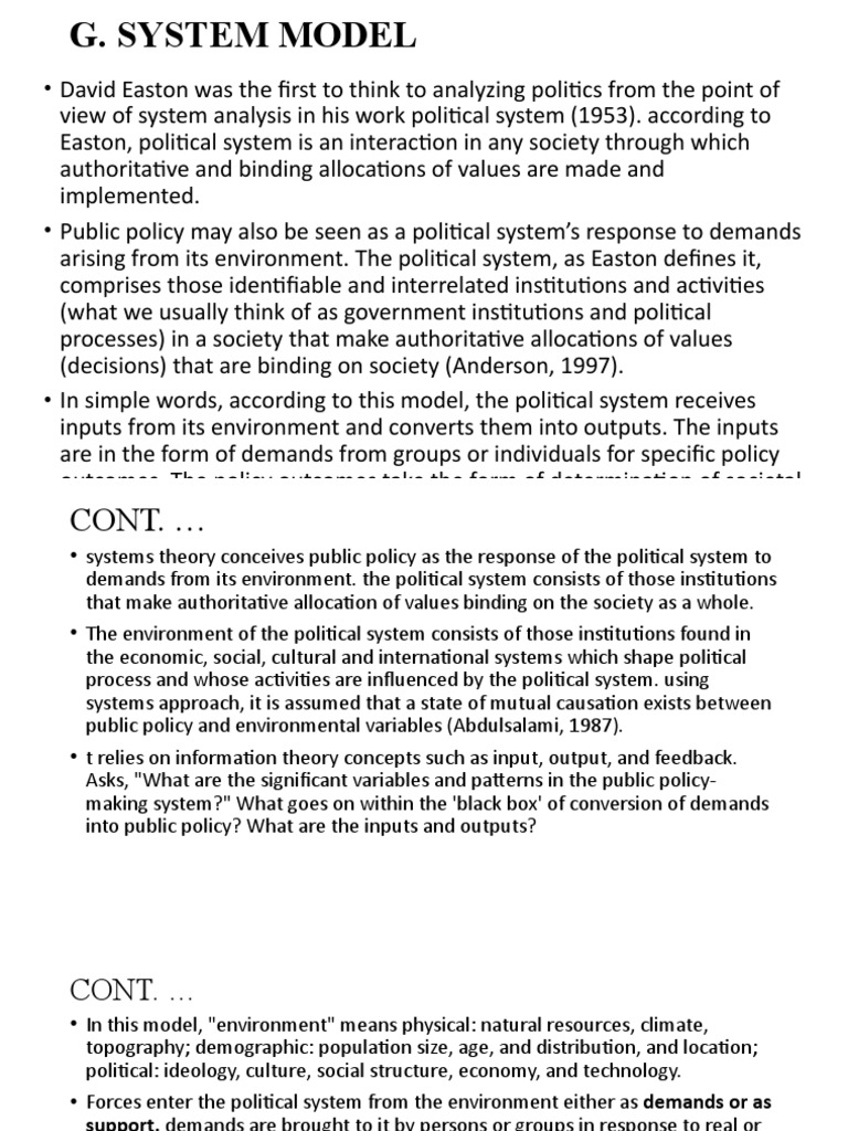 Models of Public Policy Making | PDF | System | Institution
