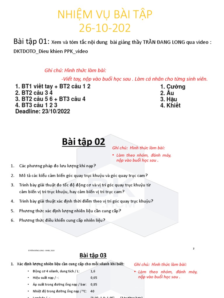 L02 ĐKTĐ BTVN 2610 | PDF