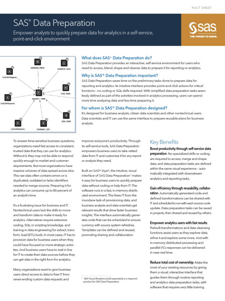 Sas Data Preparation Pdf Sas Software Analytics