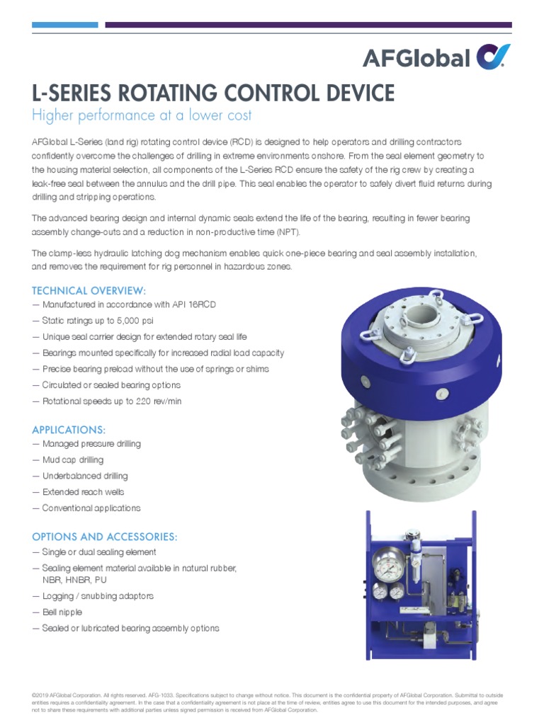 Afg 1033 L-Series-Rcd Tss Final | PDF | Oil Well | Mechanical Engineering