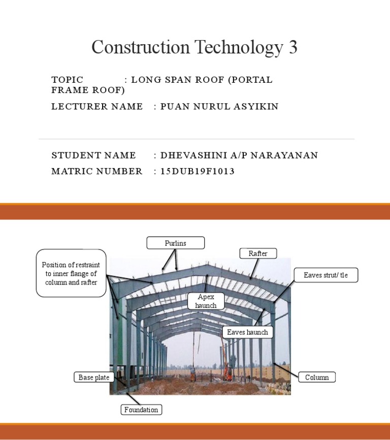 Long Span Roof Design and Components | PDF
