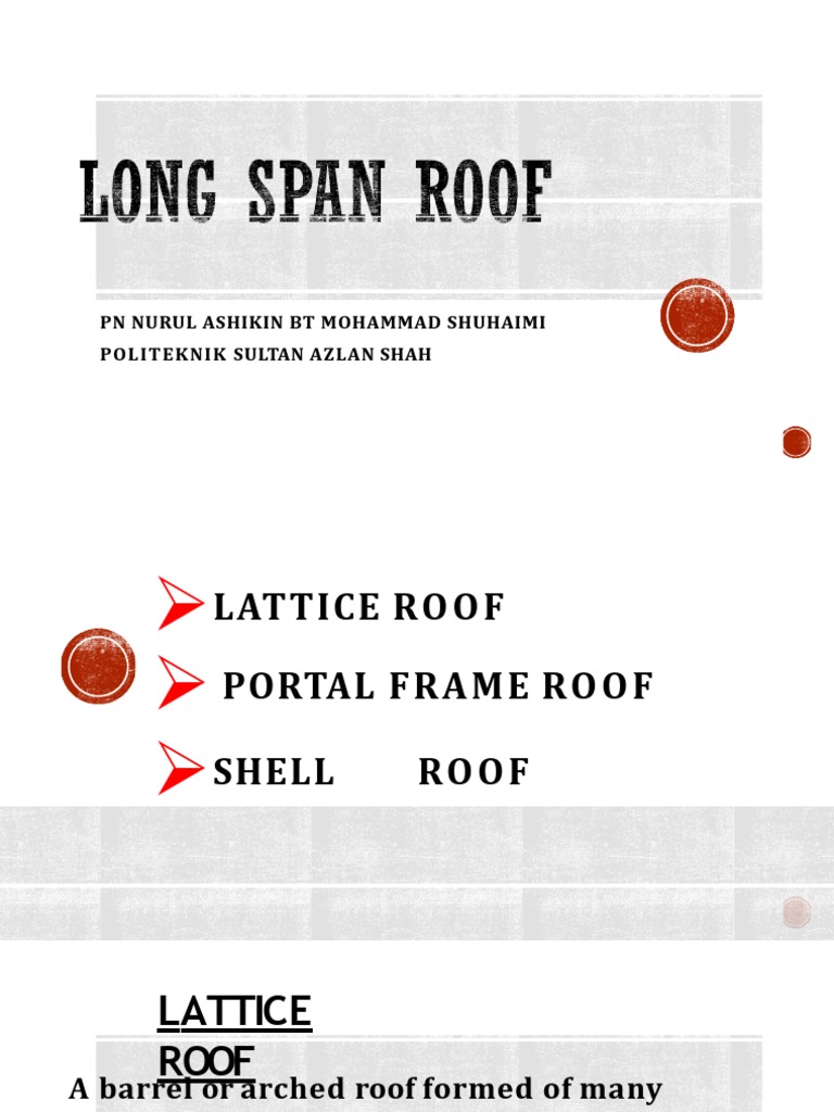 Long Span Roof CHP 1 | PDF | Roof | Building Technology