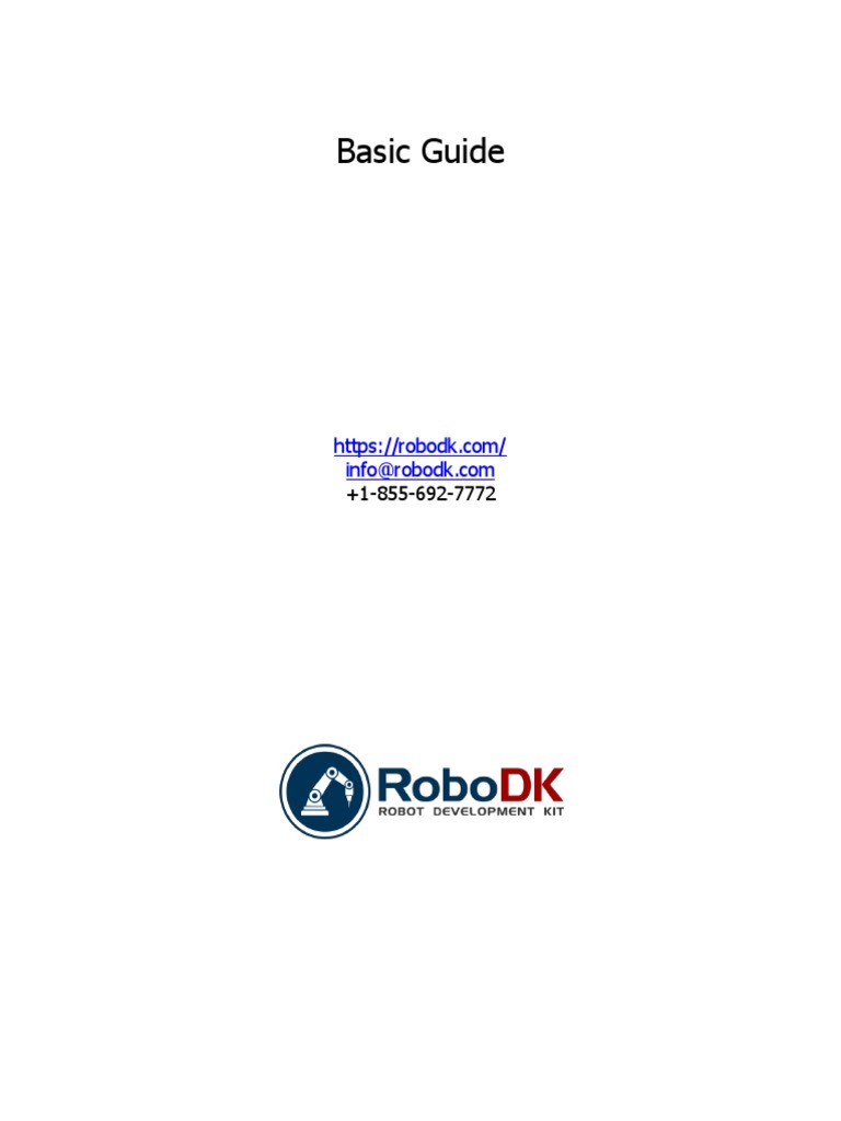 RoboDK Doc EN Basic Guide | PDF | 3 D Computer Graphics | Icon (Computing)