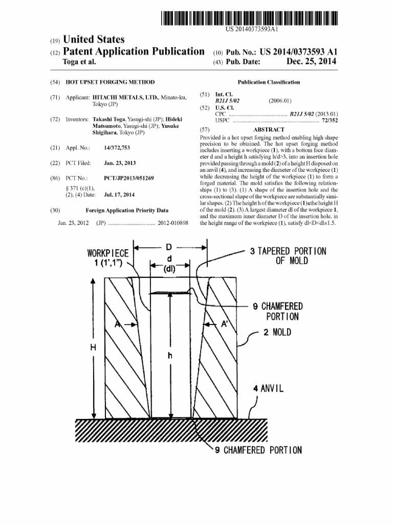 Hot Upset Forging Method Pdf Forging Secondary Sector Of The Economy