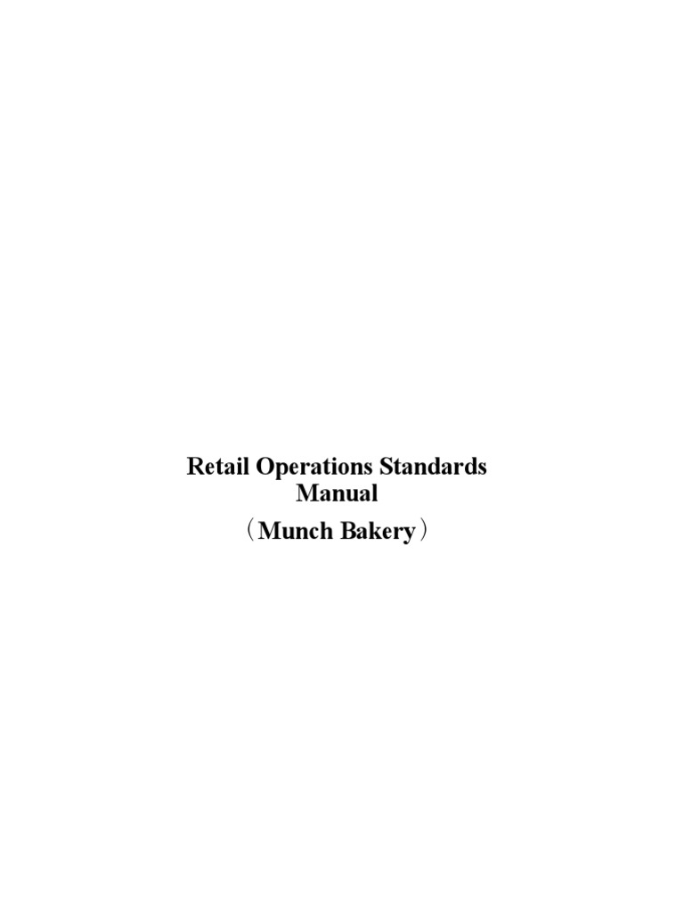 Retail Operations Standards Manual | PDF | Foods | Foodborne Illness