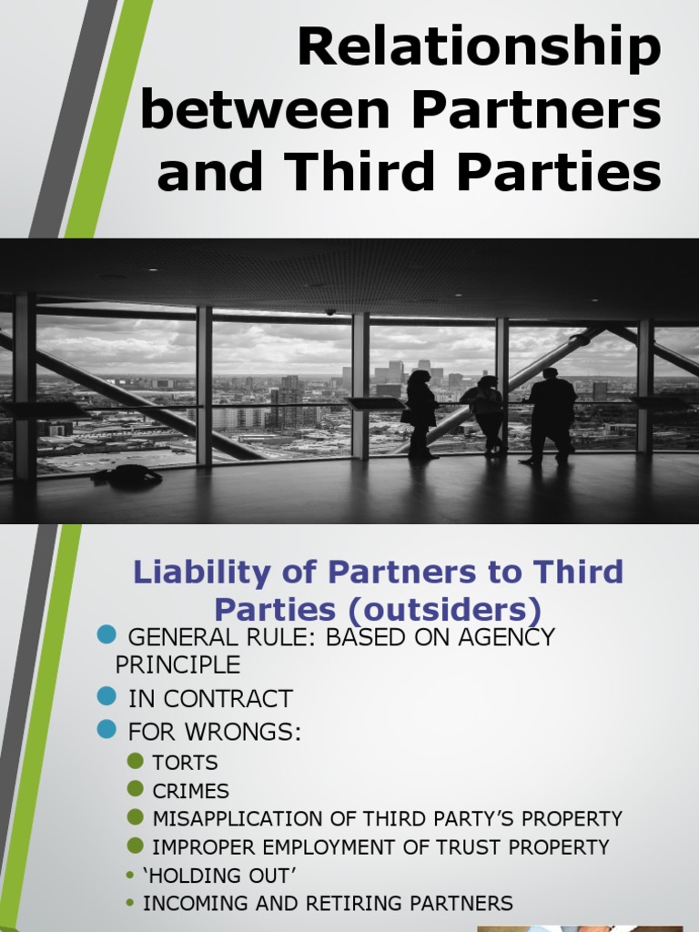 Relationship Between Partners & Third Parties | PDF | Legal Liability ...