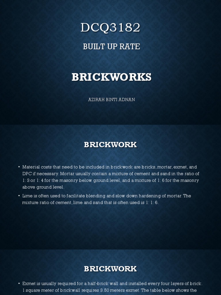 CHP 2 Brickwork | PDF