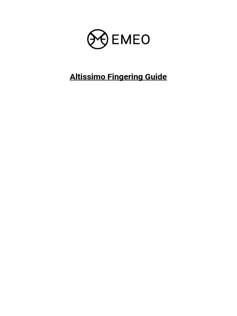 Emeo Altissimo Fingering Guide | PDF | Chess | Chess Theory