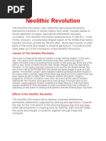 Neolithic Revolution Paragraph | PDF