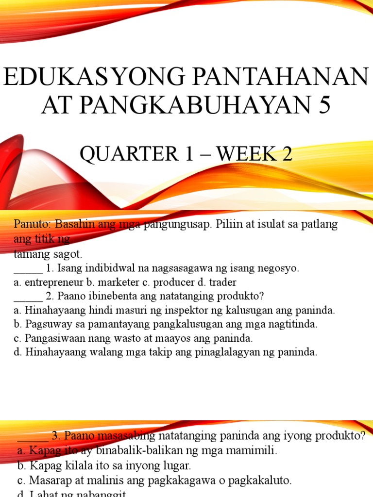Epp Q1W5 | PDF