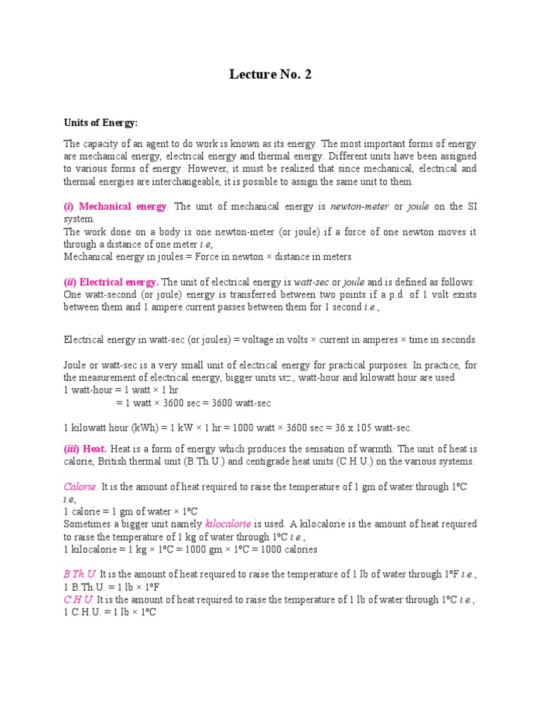 Lecture No 2 | PDF | Energy Development | Fuels