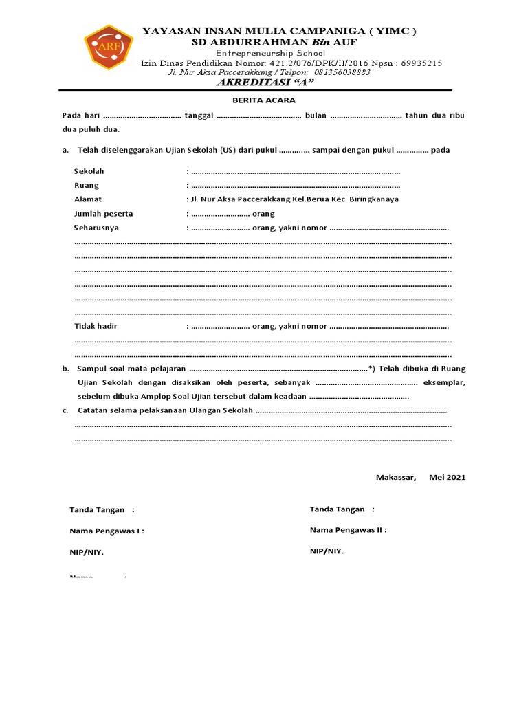 Berita Acara | PDF