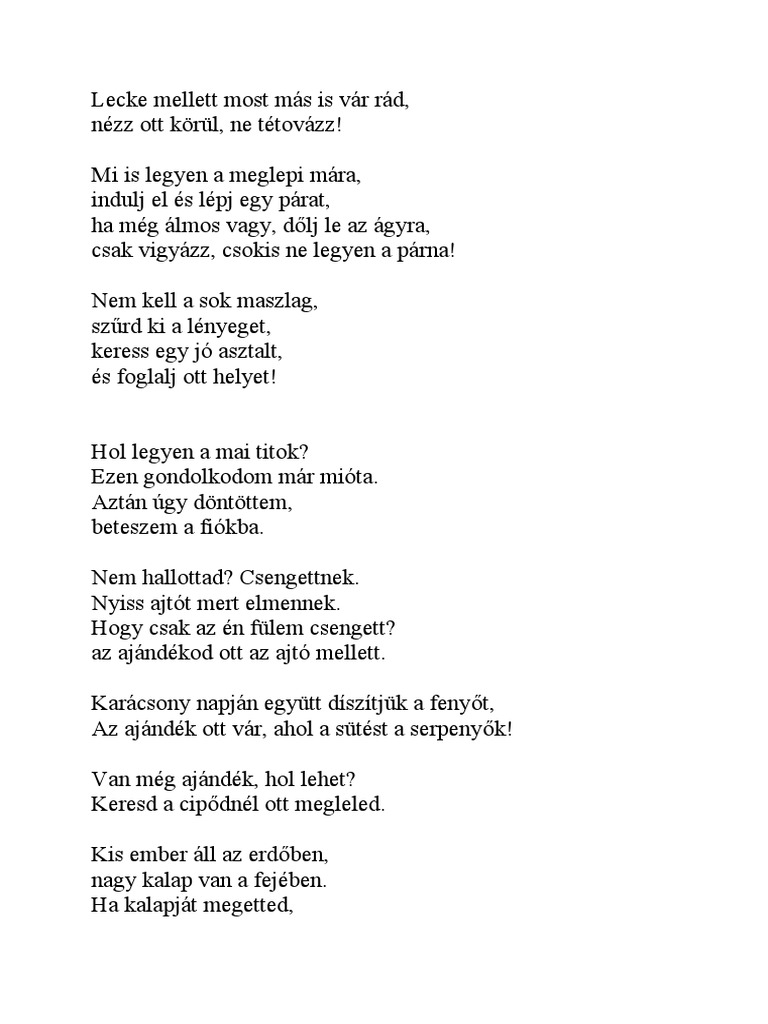 Adventi Versek | PDF