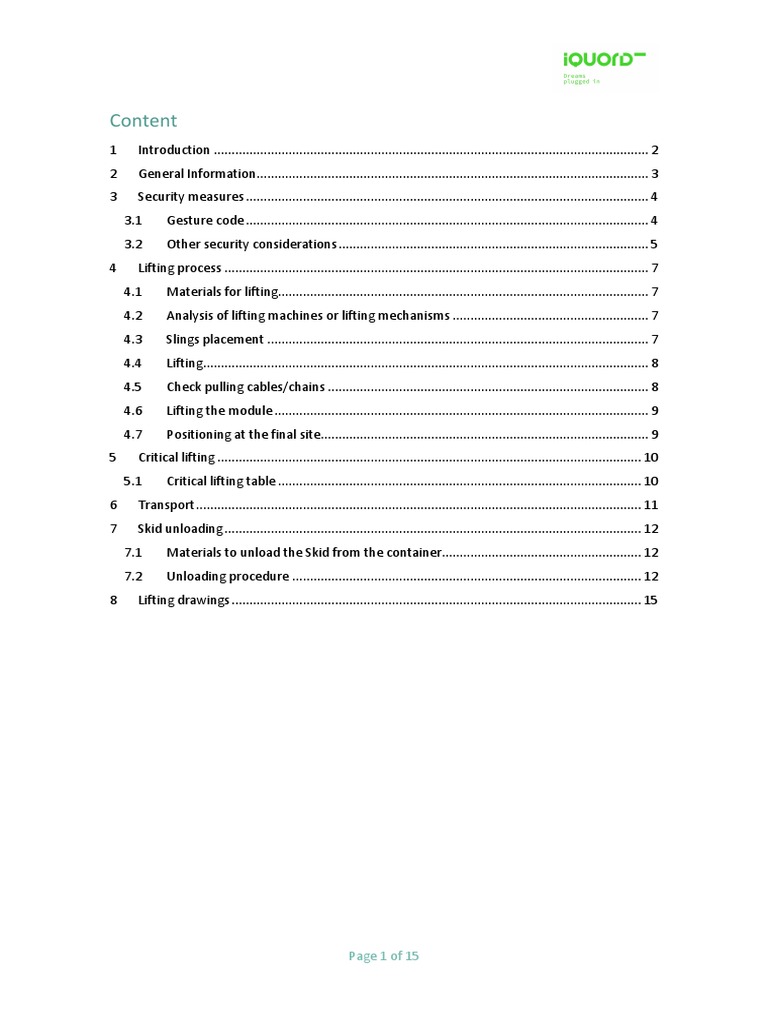 Lifting and Transport Procedures Manual | PDF | Crane (Machine) | Truck