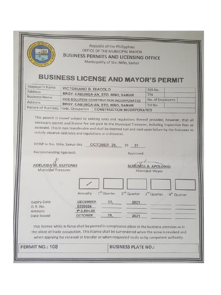 Mayors-Permit | PDF