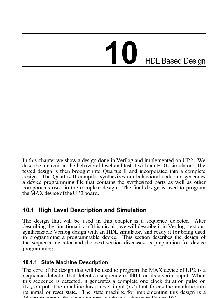 Hdl Based Design Pdf Hardware Description Language Logic Synthesis