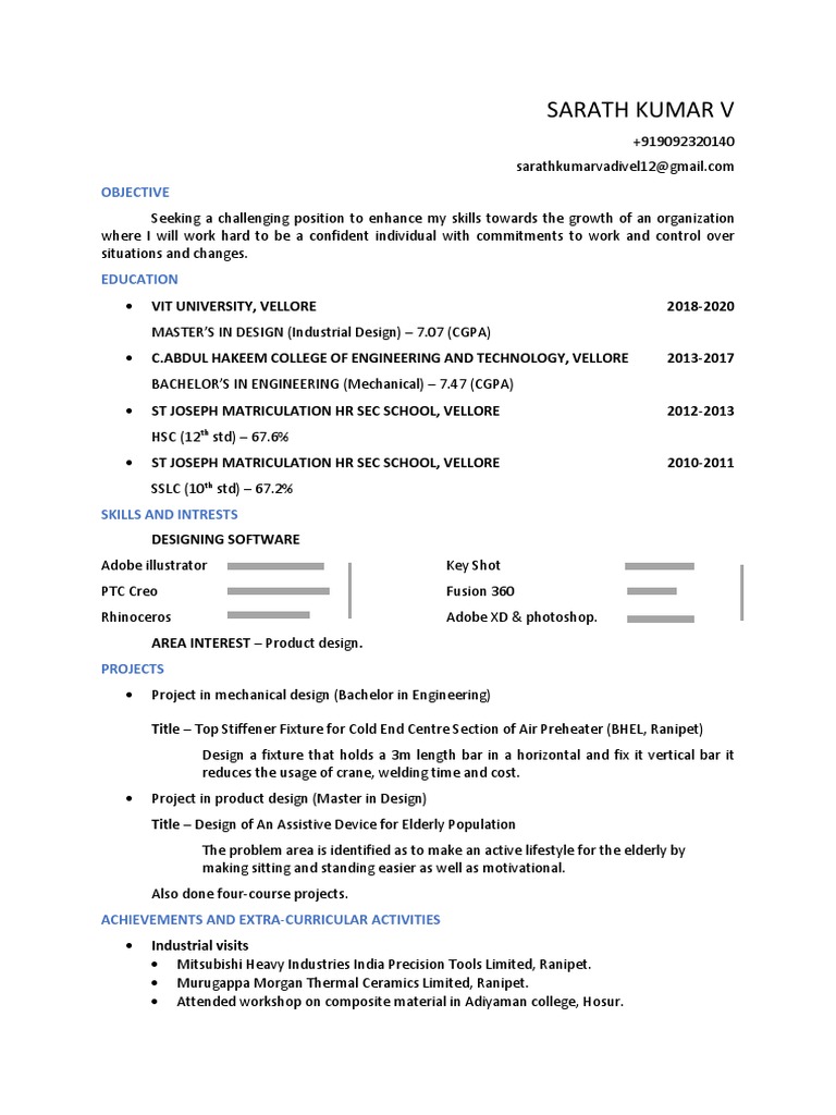 Sarath Kumar Resume | PDF