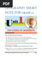 Grade 10 Geography Short Note | PDF