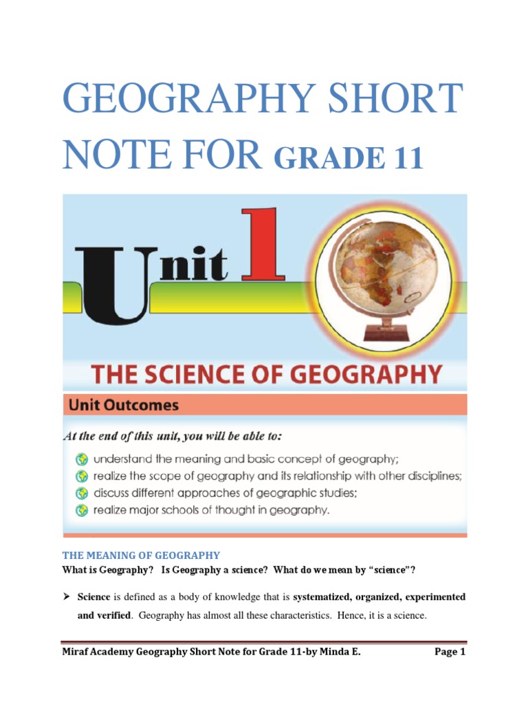 GEO11-UNITs 1-4 | PDF | Contour Line | Geography