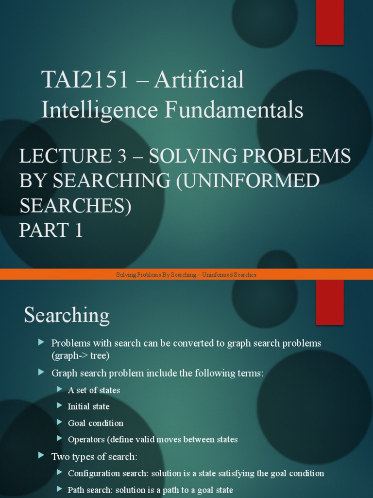 Lecture03 Uninformed Search (Part 1) - S | PDF | Queue (Abstract Data Type) | Applied Mathematics