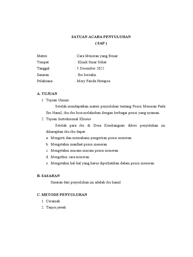 Sap Cara Meneran DGN Benar | PDF