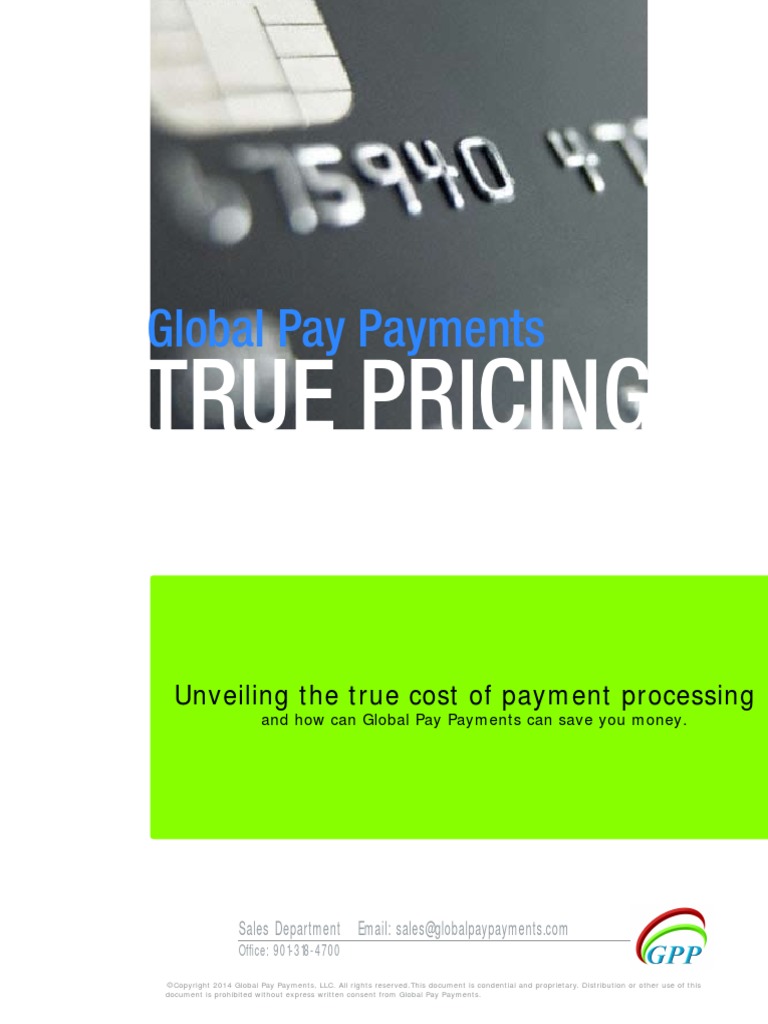 Global Pay Payments: True Pricing | PDF | Visa Inc. | Debit Card