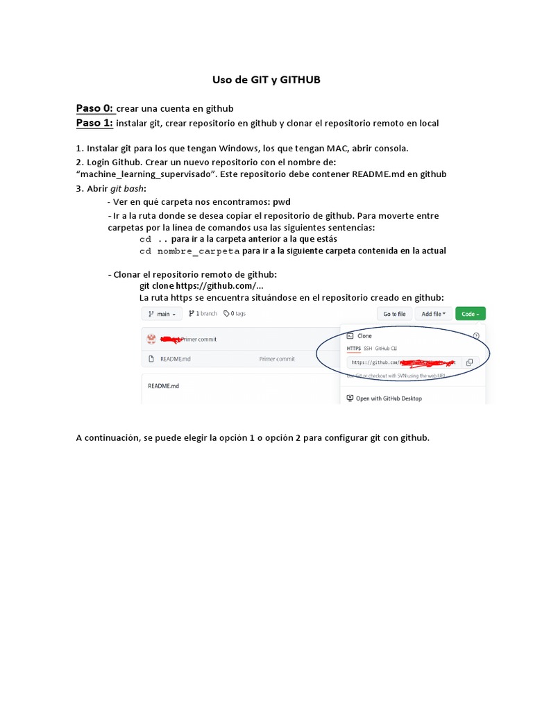 Uso de GIT y GITHUB | PDF | Archivo de computadora | Ciencias de la Computación