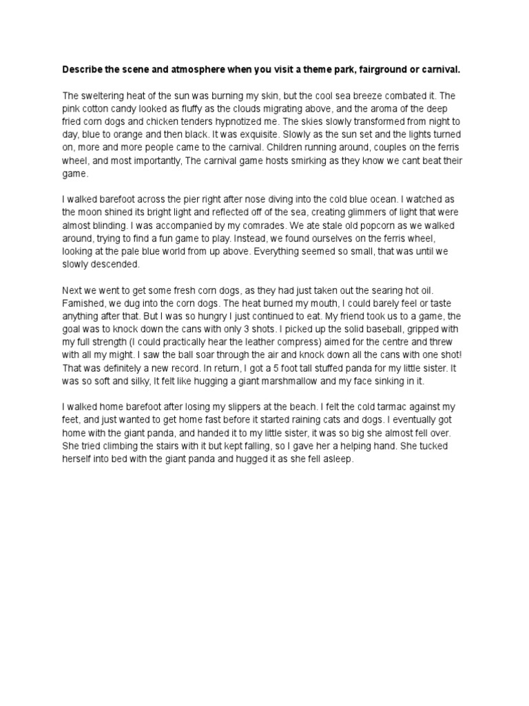 Descriptive Writing Practice Past Igcse Papers Pdf