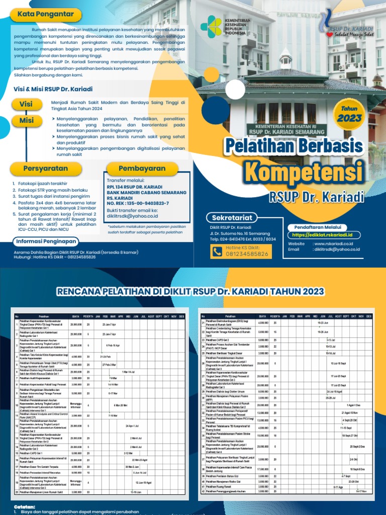 Pelatihan RSUP Dr. Kariadi 2025 | PDF