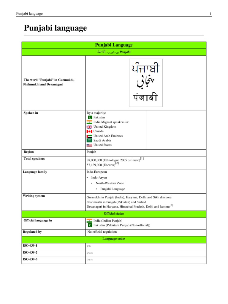 Punjabi | PDF | Languages Of Asia | Punjab