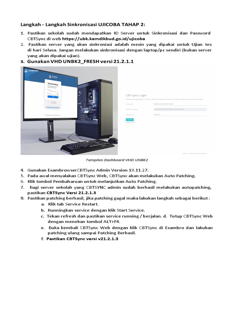 Panduan Sinkronisasi UJICOBA Tahap 2 | PDF | Komputer