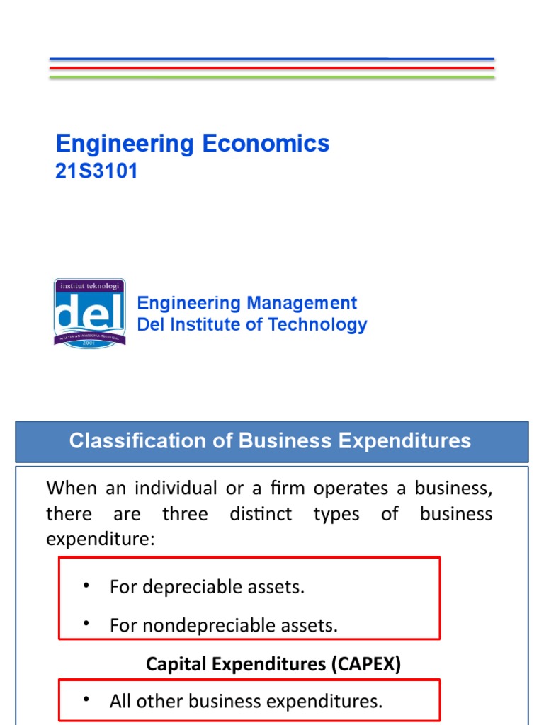 Understanding CAPEX in Engineering Economics | PDF | Capital ...