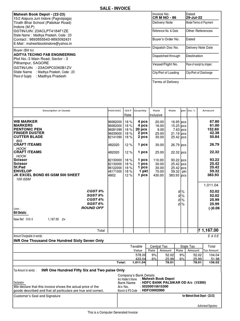 Aditya Techno Fab Engineering | PDF | Economies | Taxation